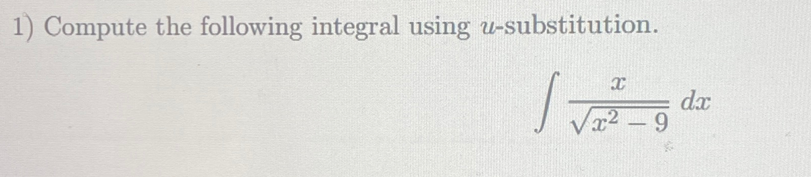 Solved Compute the following integral using | Chegg.com