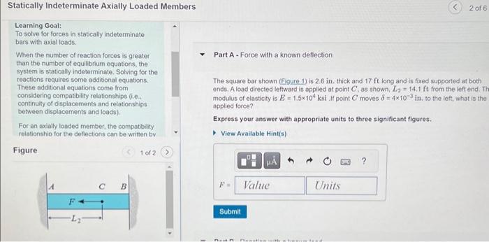 Statically Indeterminate Axially Loaded Members | Chegg.com