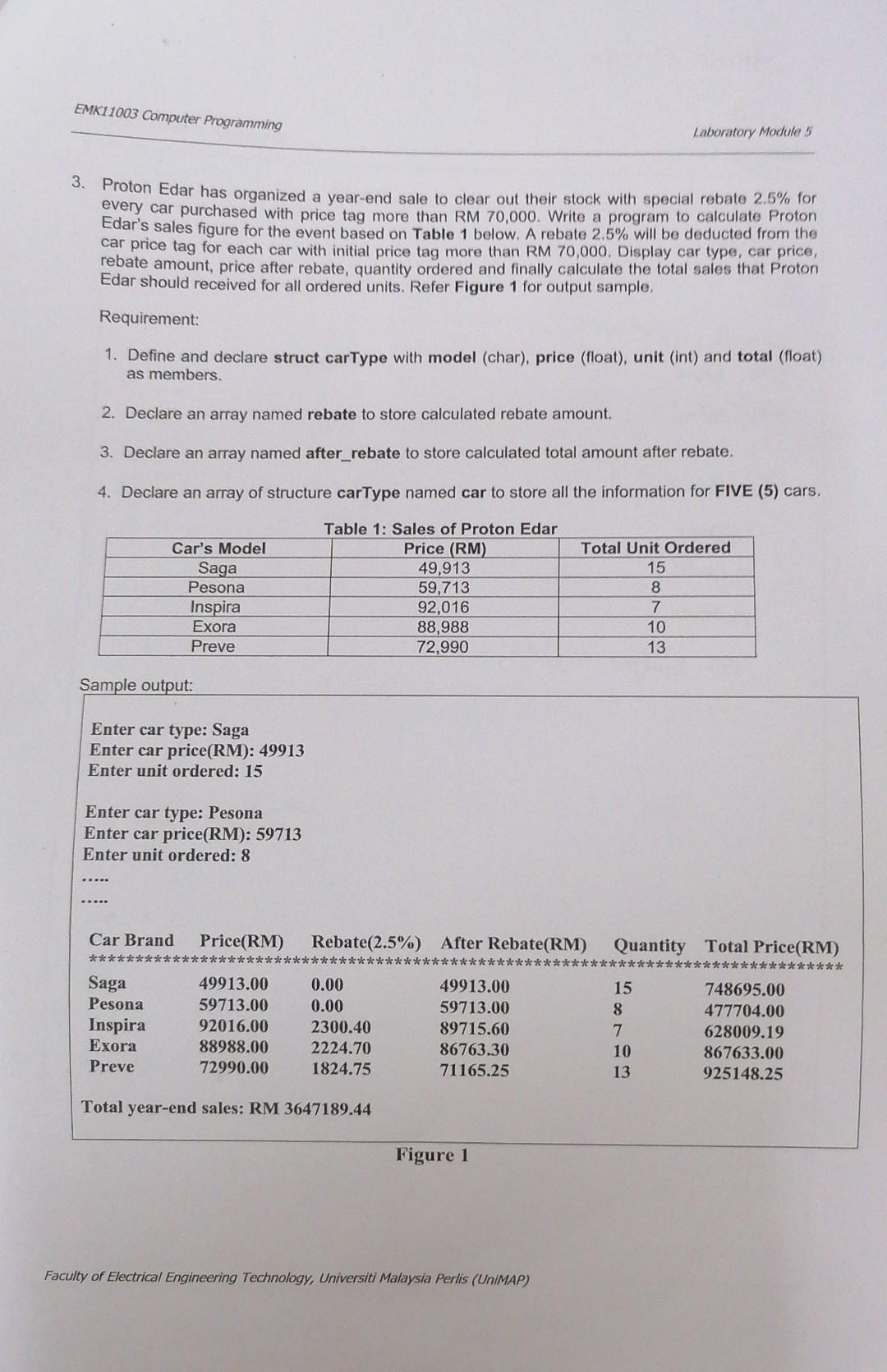 Solved Emk11003 Computer Programming Laboratory Module 5 3 8891