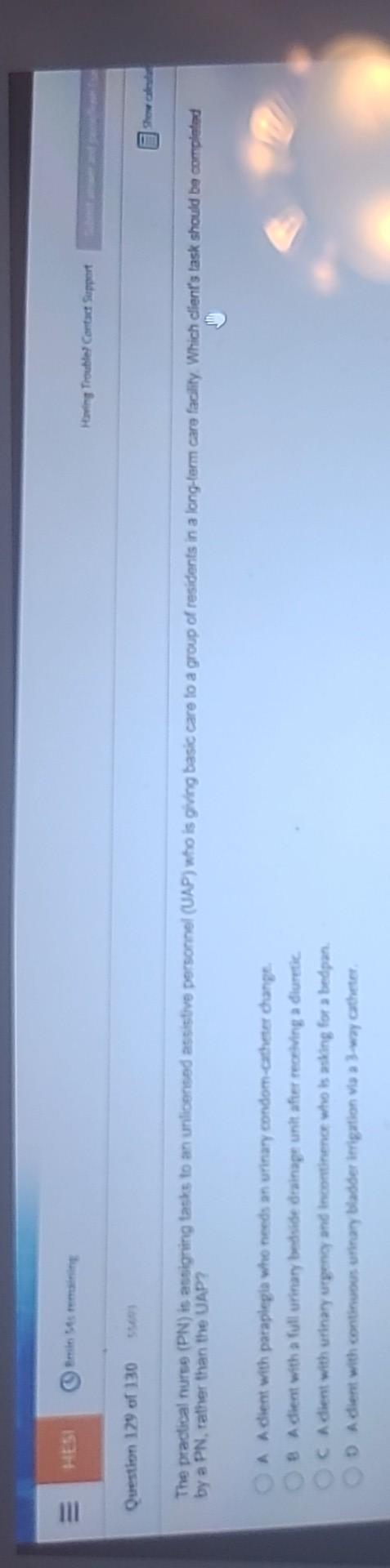 Solved HESI (C) Emin Ses remainity Maning Trouble' Contad | Chegg.com