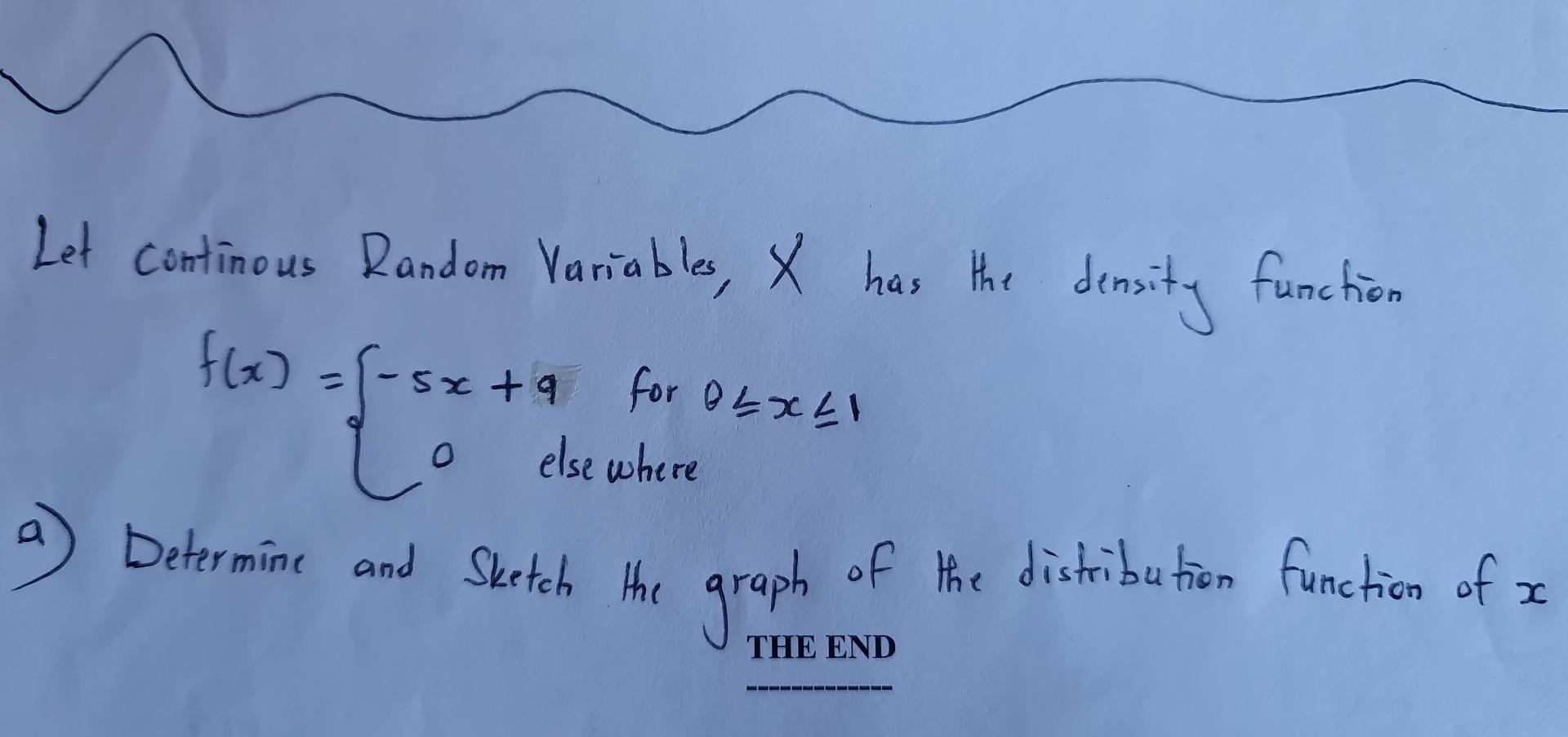 Solved Let Continous Random Variables X Has The Density 9306