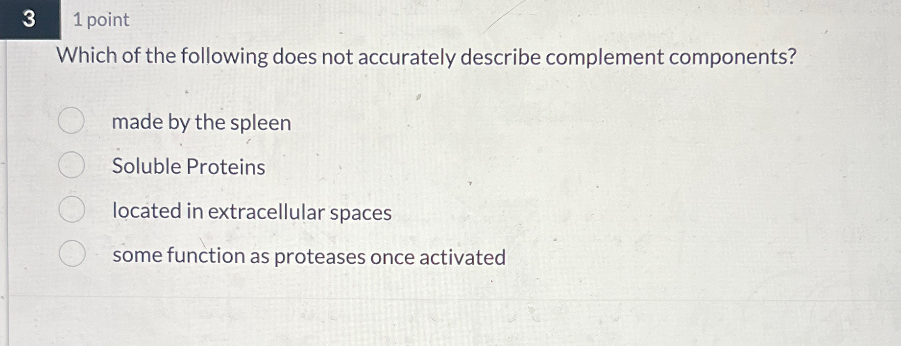 Solved 3 1 ﻿pointWhich of the following does not accurately | Chegg.com