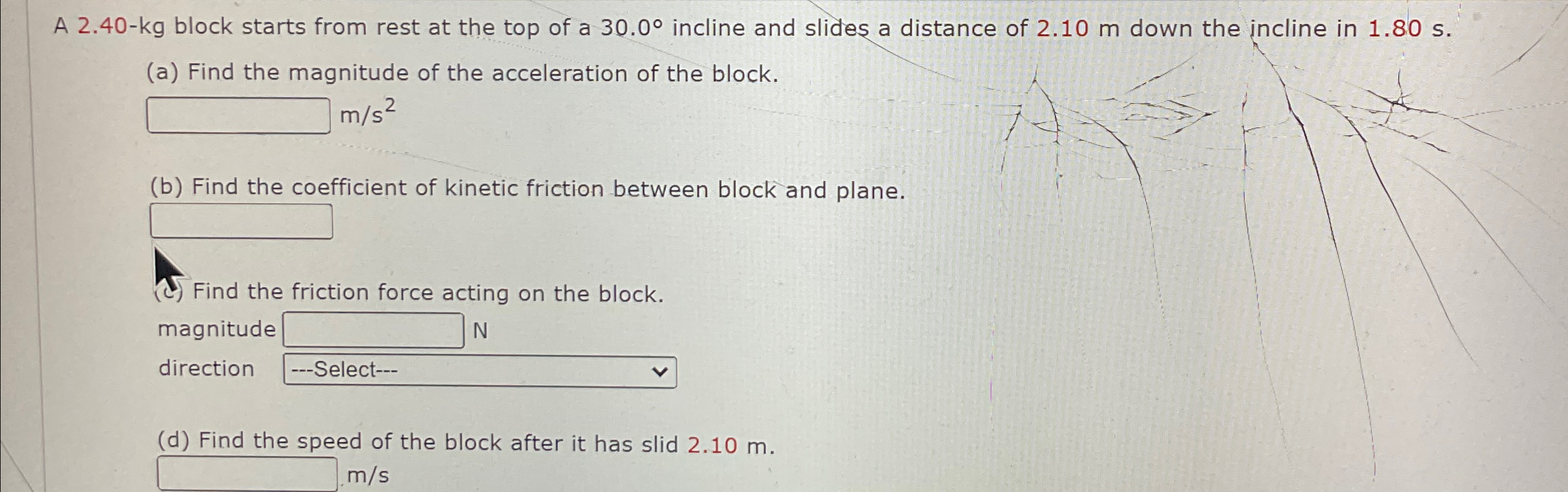 Solved A 2.40-kg ﻿block starts from rest at the top of a | Chegg.com