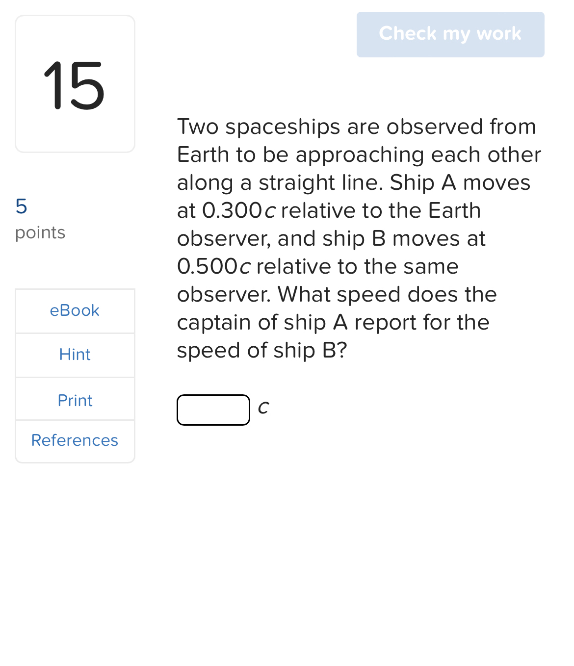 Solved 155points\table[[eBook],[Hint],[Print]]ReferencesTwo | Chegg.com