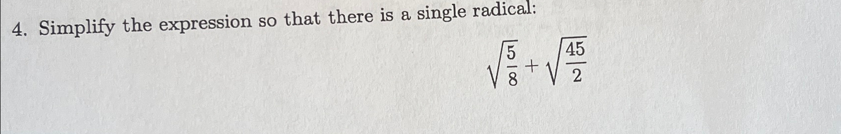 Solved Simplify the expression so that there is a single | Chegg.com
