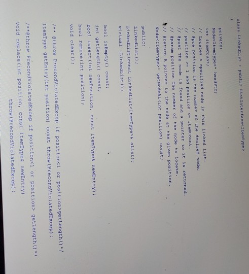 Solved Implement The Member Function Insert In Class 4563