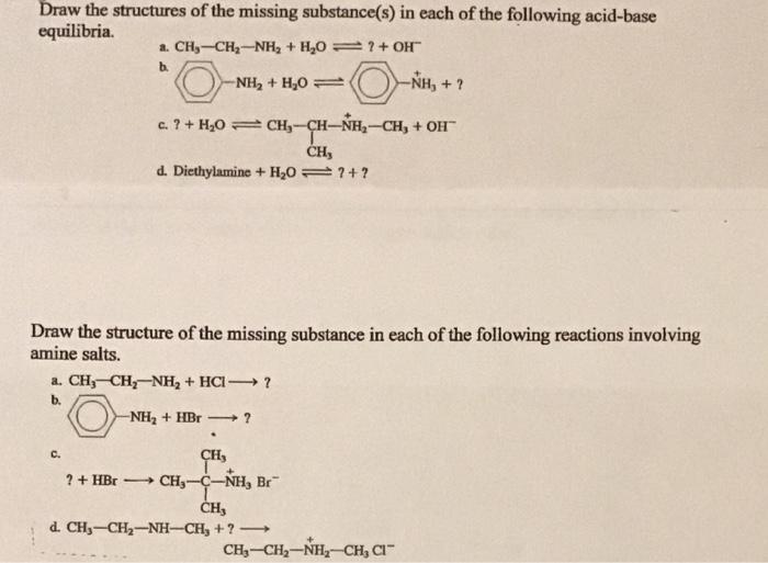 Solved Draw the structures of the missing substance(s) in | Chegg.com