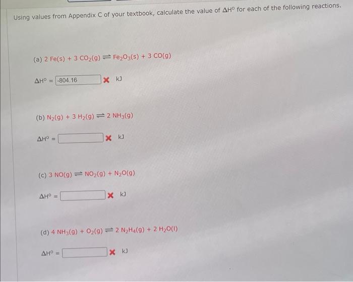 Solved Using values from Appendix C of your textbook, | Chegg.com