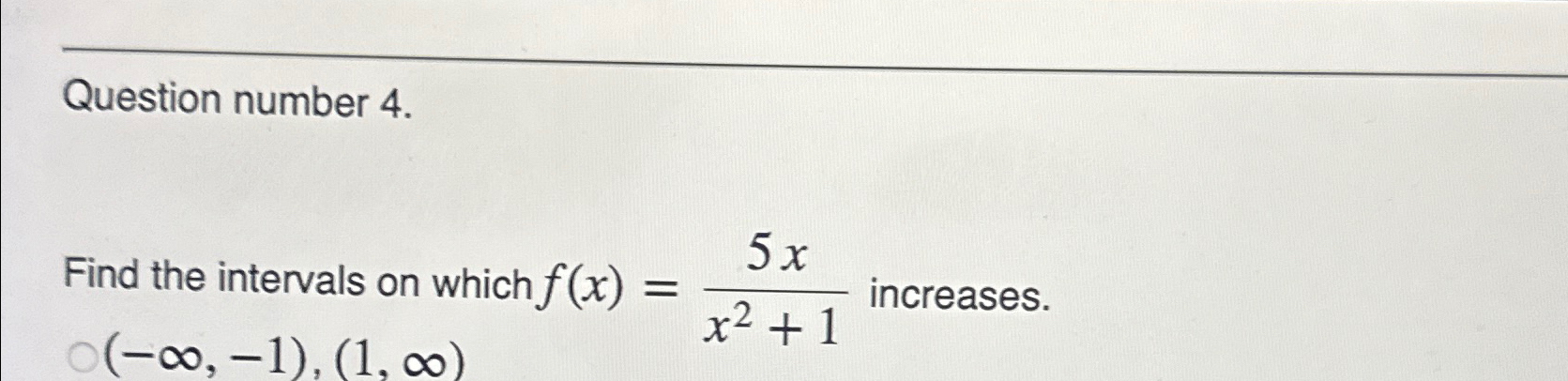 Solved Question number 4.Find the intervals on which | Chegg.com