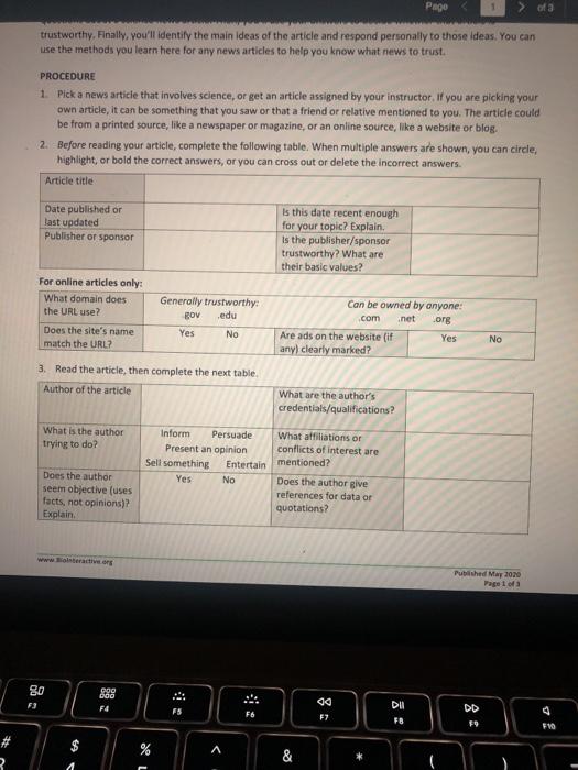 Pages > of 3 hhmi BioInteractive Evaluating Science | Chegg.com