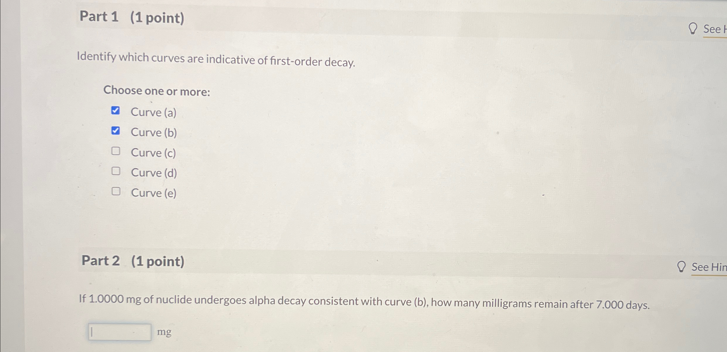 08 ﻿Question (2 ﻿points)Given curves (a)-(e), ﻿answer | Chegg.com