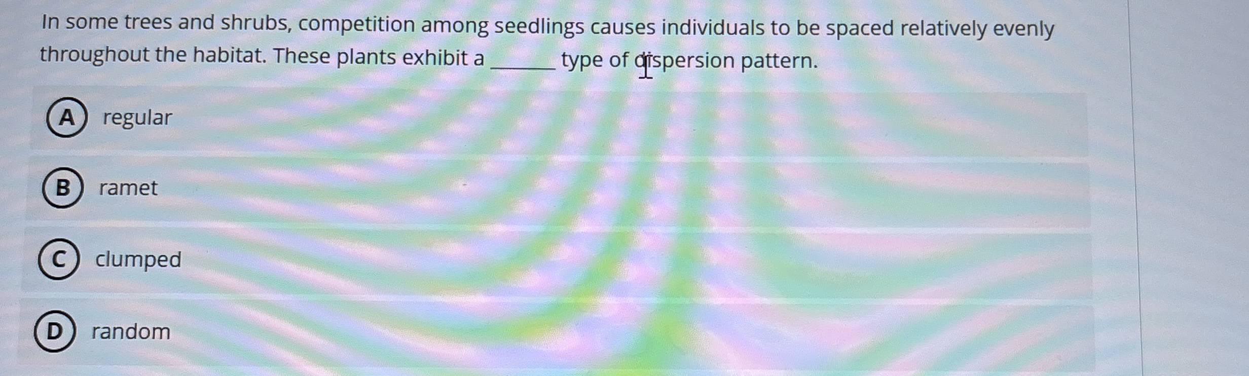 Solved In some trees and shrubs, competition among seedlings | Chegg.com