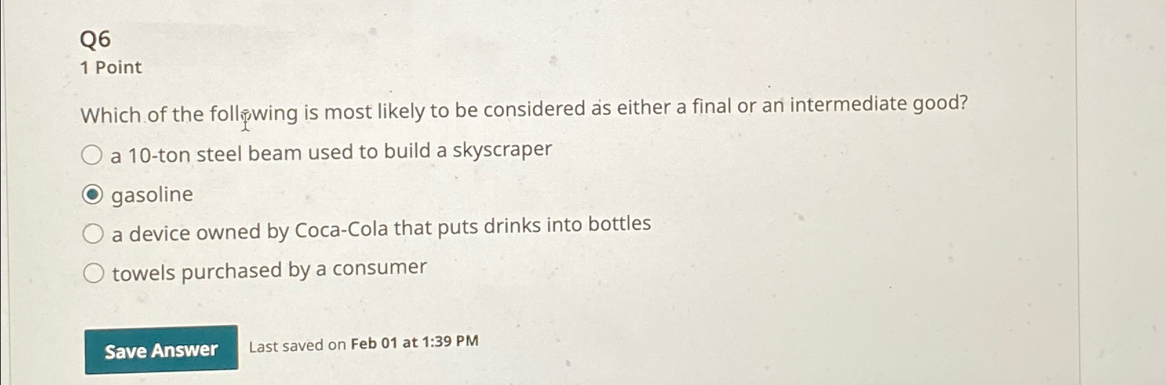 Solved Q61 ﻿PointWhich of the following is most likely to be | Chegg.com