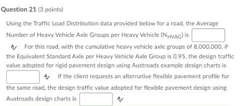 Solved Question 21 (3 points) Using the Traffic Load | Chegg.com