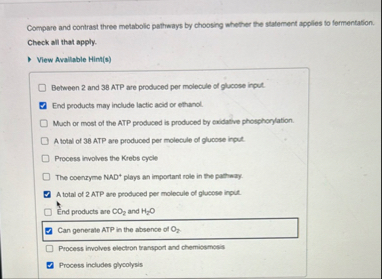 Solved Compare and contrast three metabolic pathways by | Chegg.com