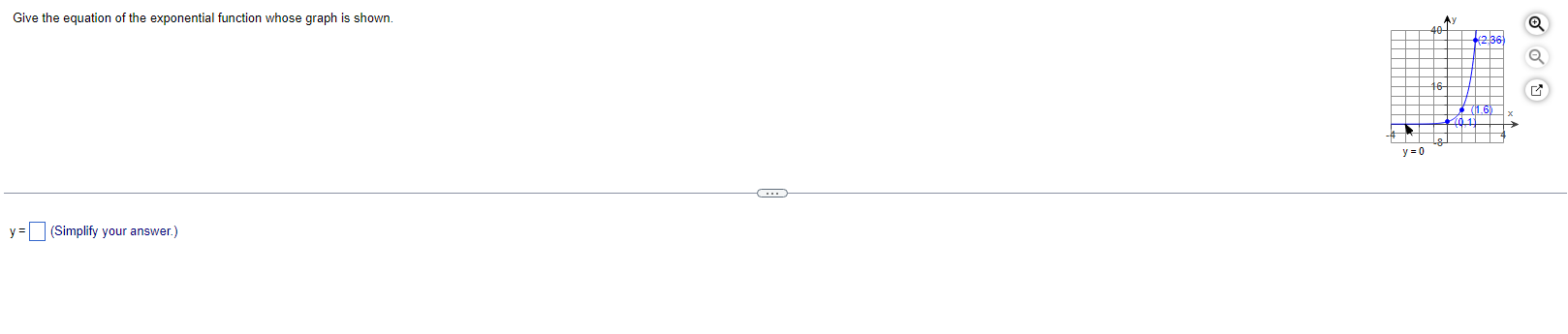 Solved Give the equation of the exponential function whose | Chegg.com