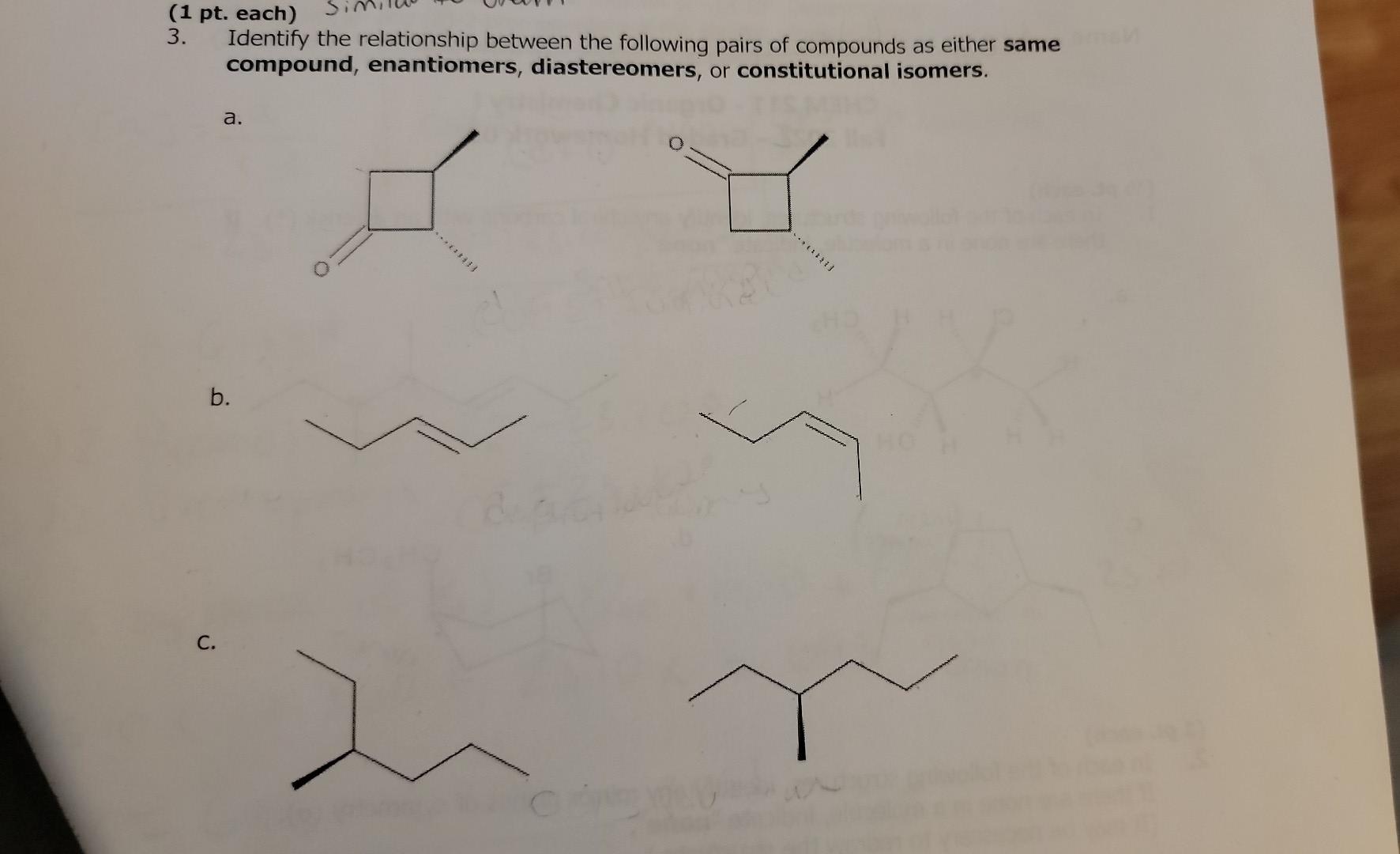 Solved Identify the relationship between the following pairs | Chegg.com