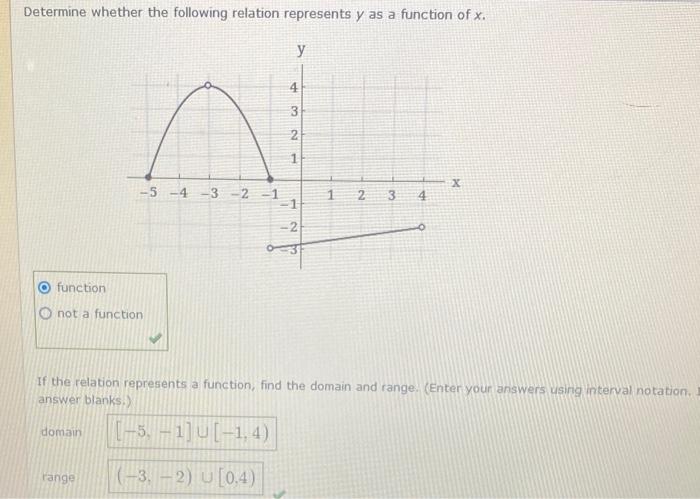 Solved Determine Whether The Following Relation Represents Y