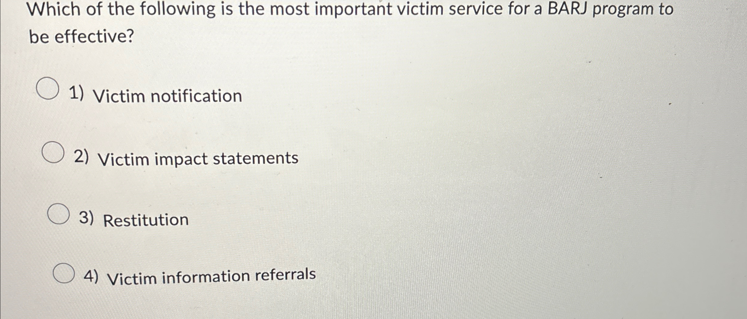 Solved Which of the following is the most important victim | Chegg.com
