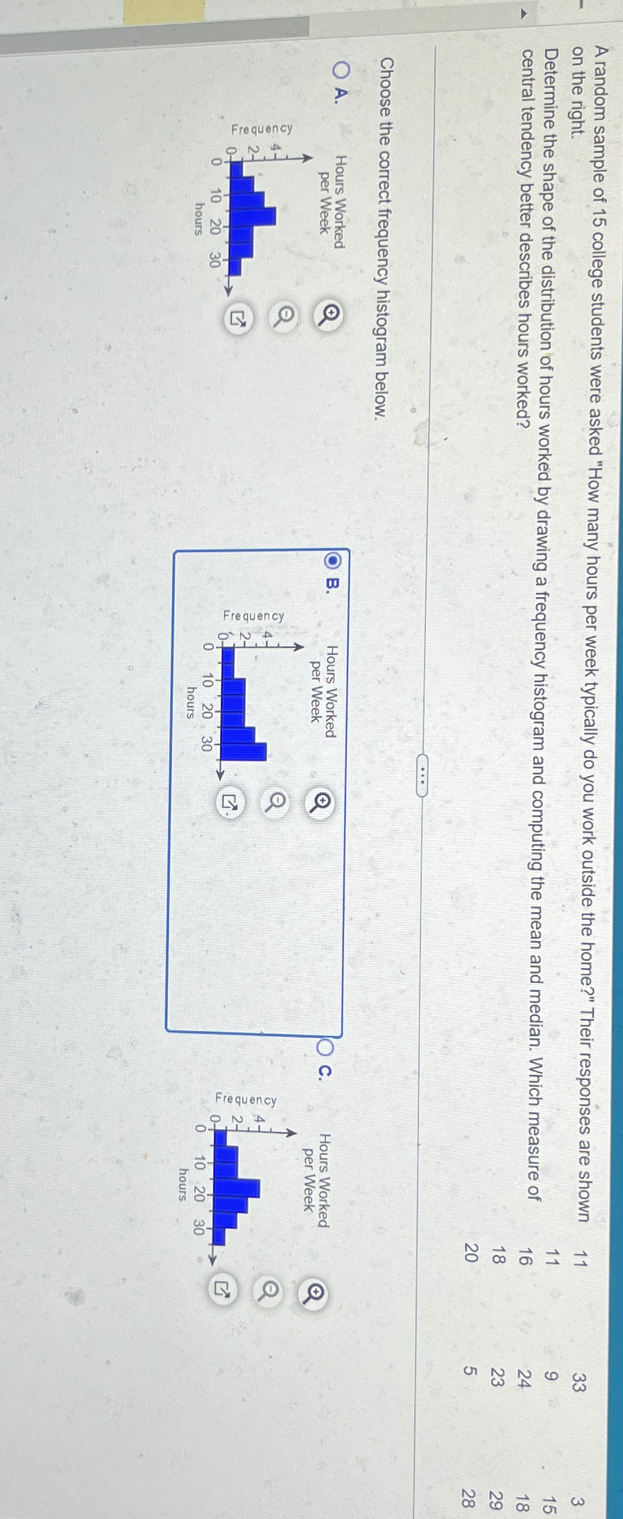 Solved Choose the correct frequency histogram below.A. | Chegg.com