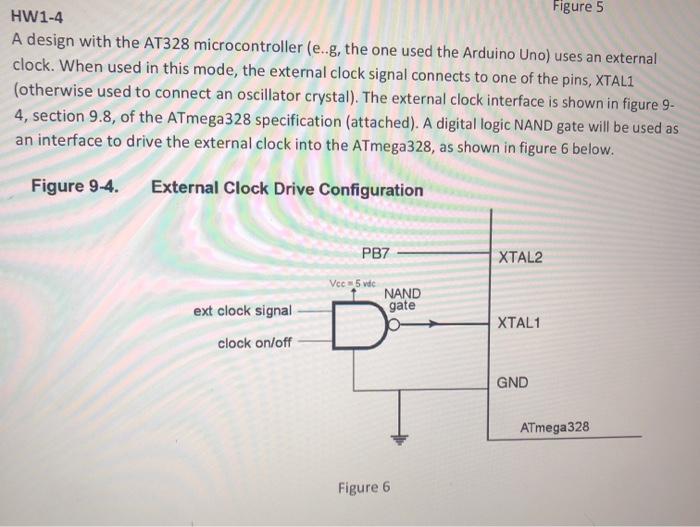 Figure 5 HW1-4 A design with the AT328 | Chegg.com