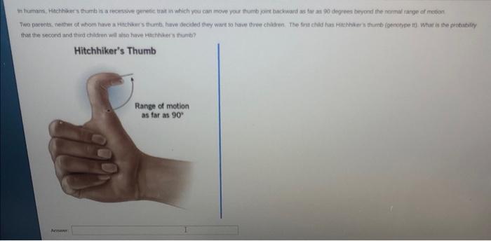Hitchhiker's Thumb Range of motion as far as 90∘ | Chegg.com