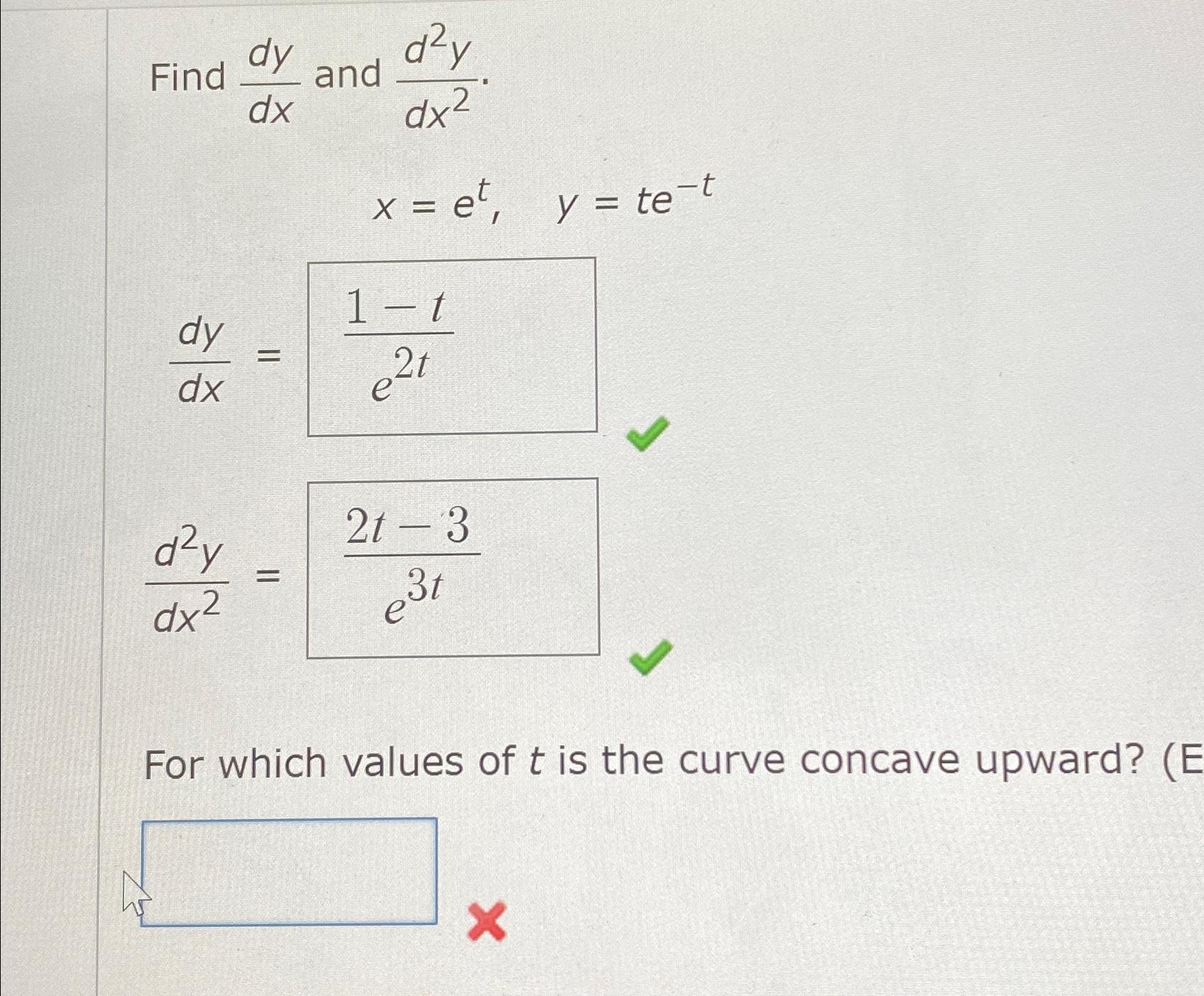Solved Find dydx ﻿and | Chegg.com