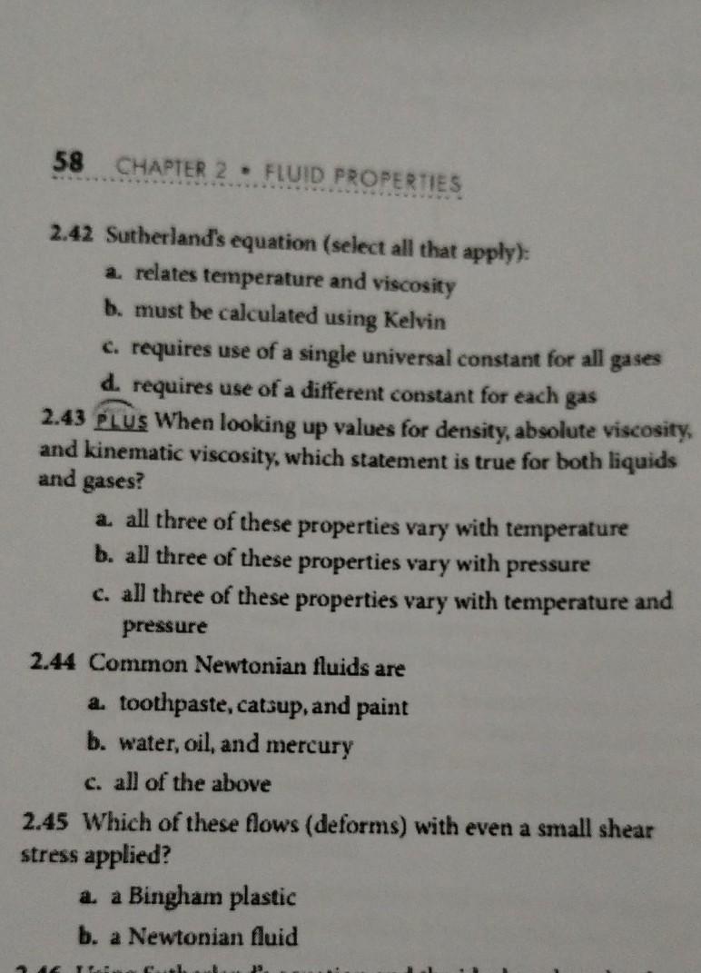 Solved 2.42 Sutherland's equation (select all that apply): | Chegg.com