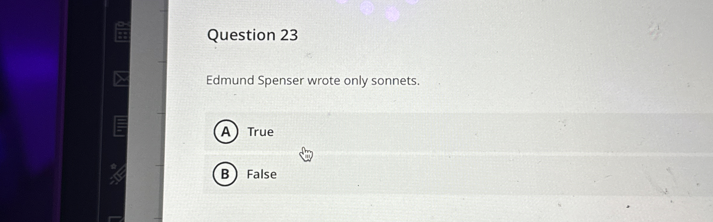 Solved Question 23Edmund Spenser wrote only | Chegg.com