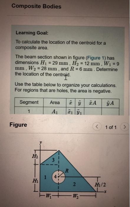 Solved Composite Bodies Learning Goal: To calculate the | Chegg.com