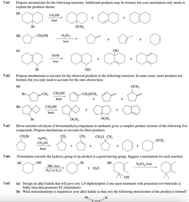 61 Propose mechanisms for the following reactions. | Chegg.com