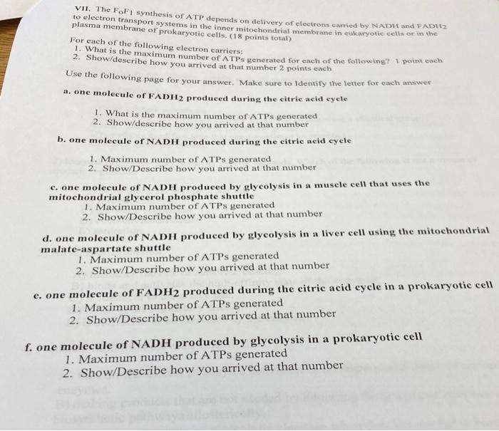 Solved to electron transport sys of ATP depends on delivery | Chegg.com