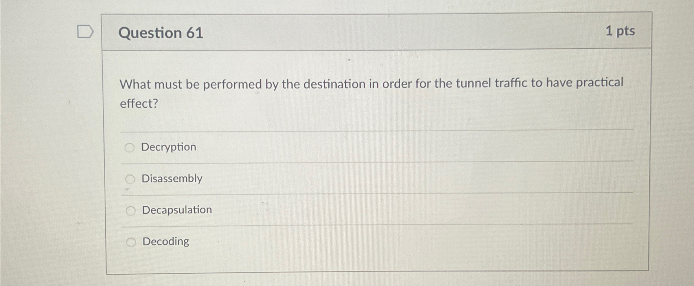 Solved Question 611 ﻿ptsWhat must be performed by the | Chegg.com