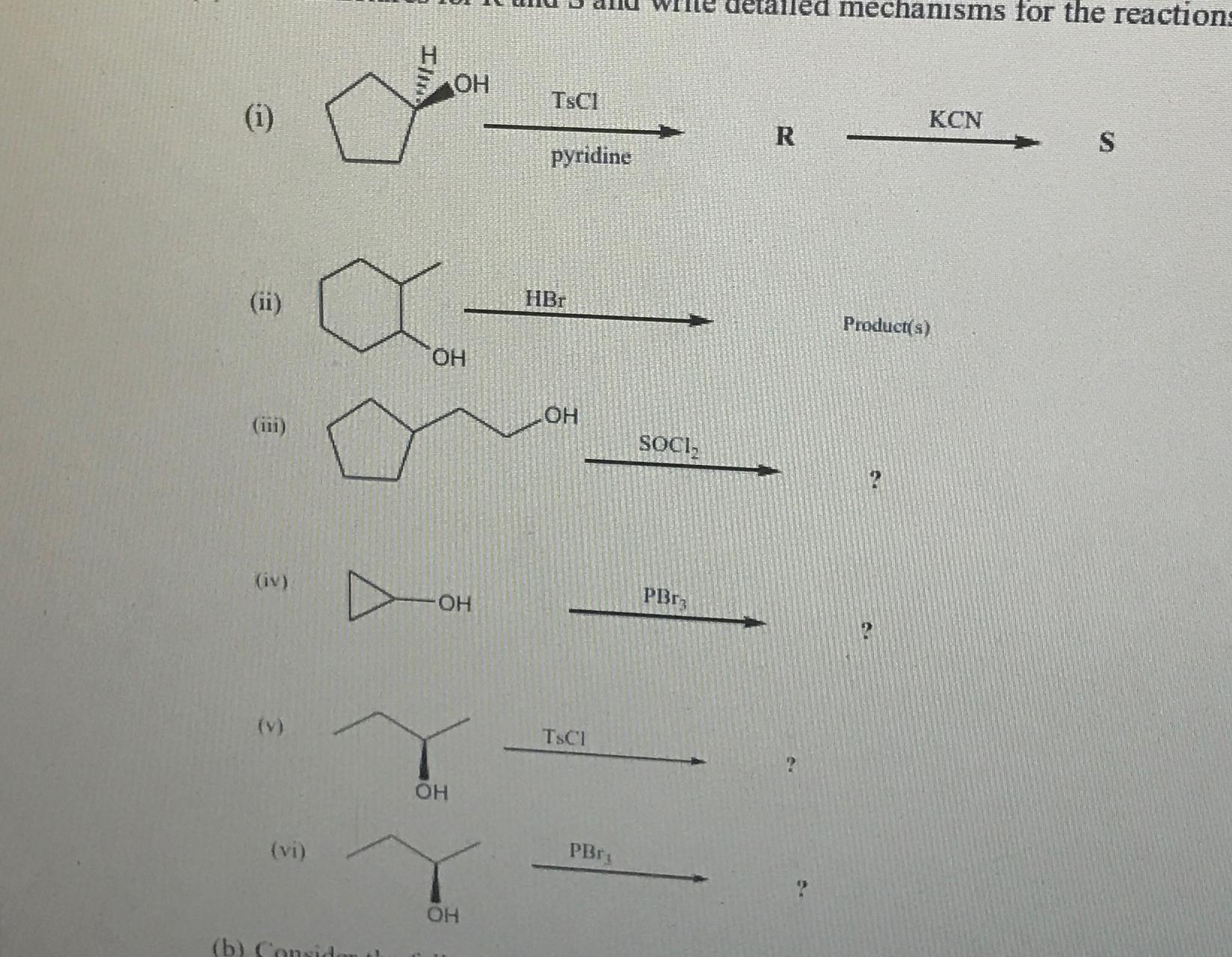 (i)(ii)(iii)(iv)Product(s)?(v) ?(vi) | Chegg.com