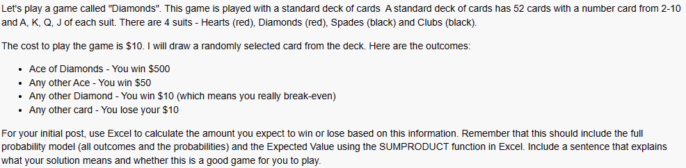 Solved SHOW ALL WORK IN EXCEL! | Chegg.com