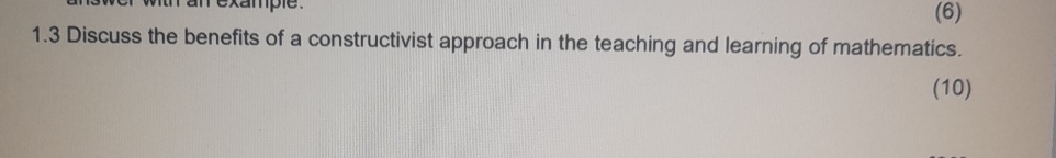 Solved 1.3 ﻿Discuss the benefits of a constructivist | Chegg.com