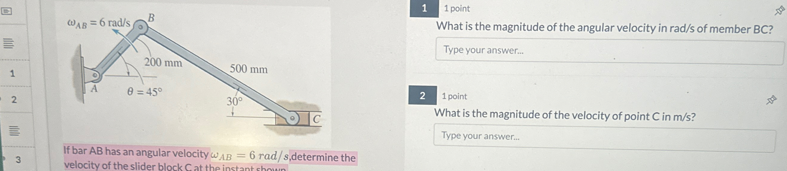 Solved 11 ﻿pointWhat is the magnitude of the angular | Chegg.com