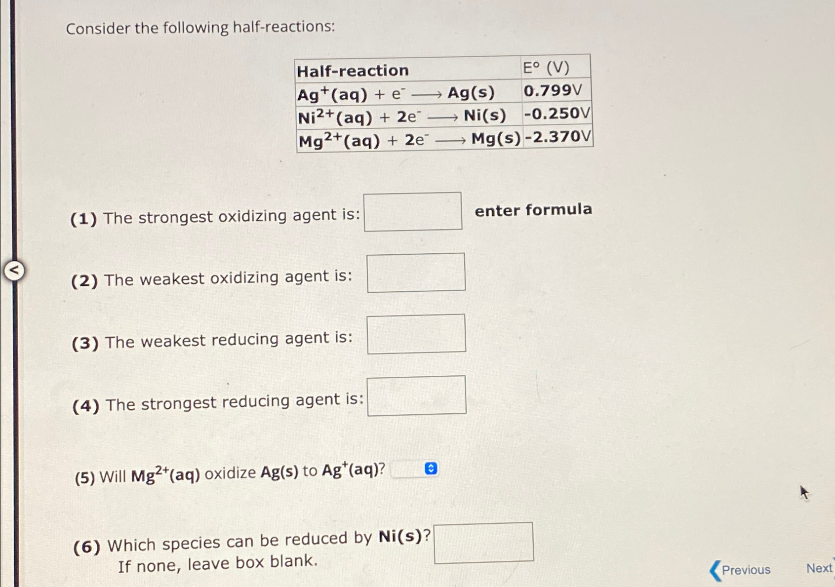 Solved Consider the following | Chegg.com
