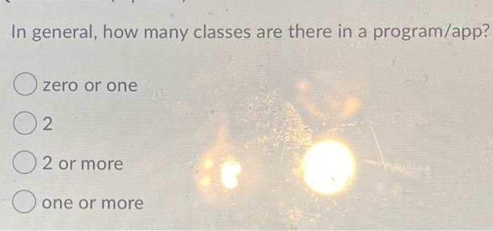 Solved In general, how many classes are there in a | Chegg.com