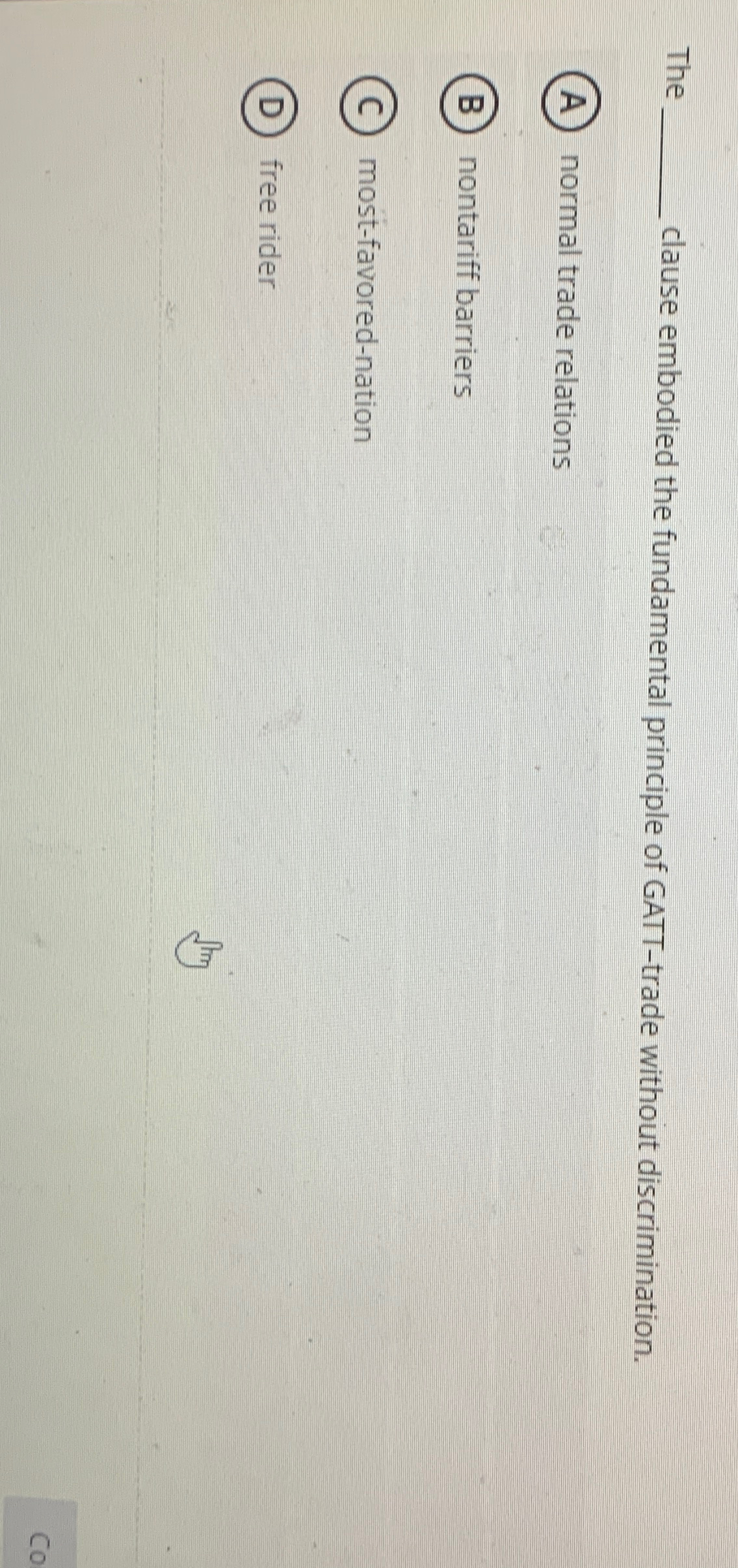 Solved The clause embodied the fundamental principle of | Chegg.com