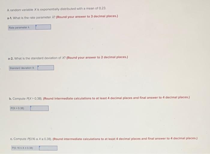 Solved A random variable X is exponentially distributed with | Chegg.com
