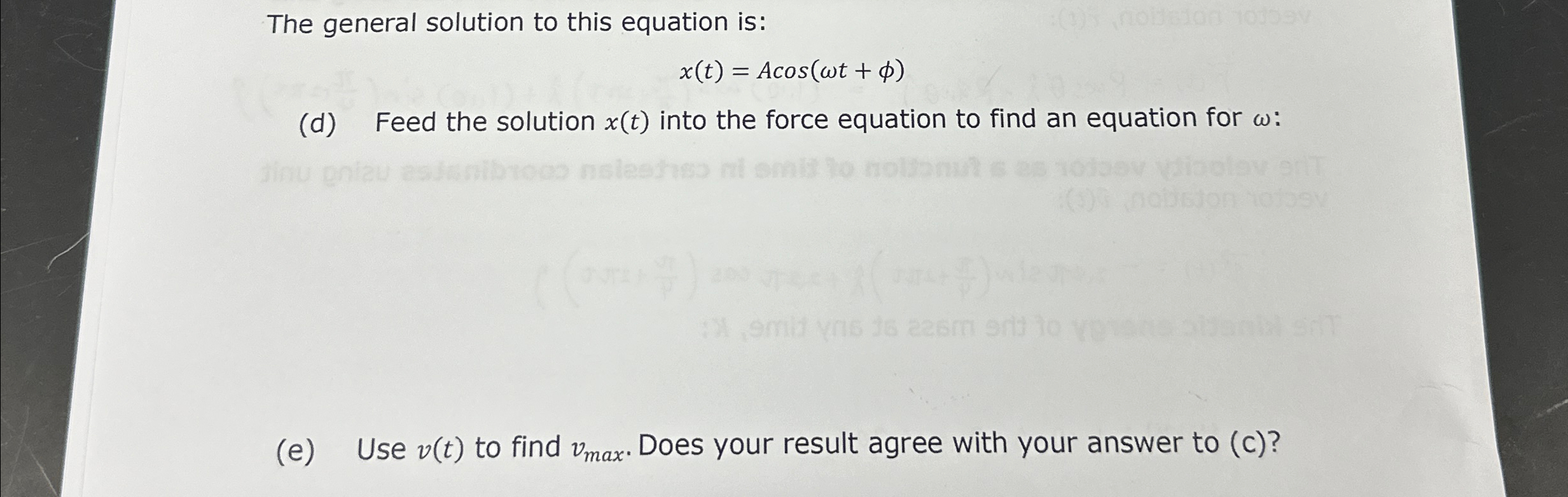 Solved The general solution to this equation | Chegg.com