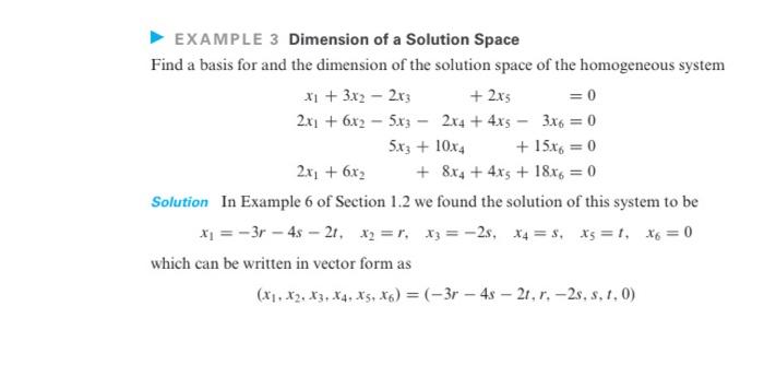 Solved Exercise Set 4 5 In Exercises 1 6 Find A Basis For