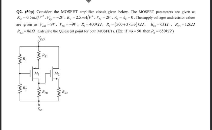 Solved Q1. (50p) Consider the BJT amplifier circuit given | Chegg.com