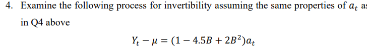 Solved Examine the following process for invertibility | Chegg.com