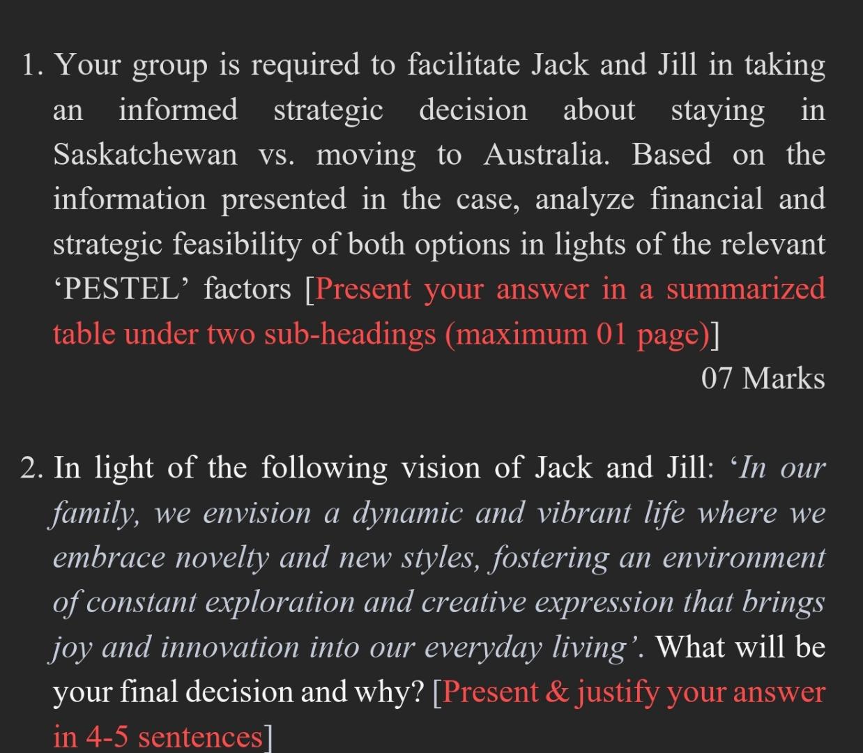 Solved Your group is required to facilitate Jack and Jill in | Chegg.com