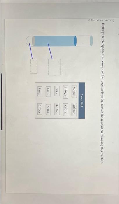 Solved Identify the precipitate that forms and the spectator | Chegg.com