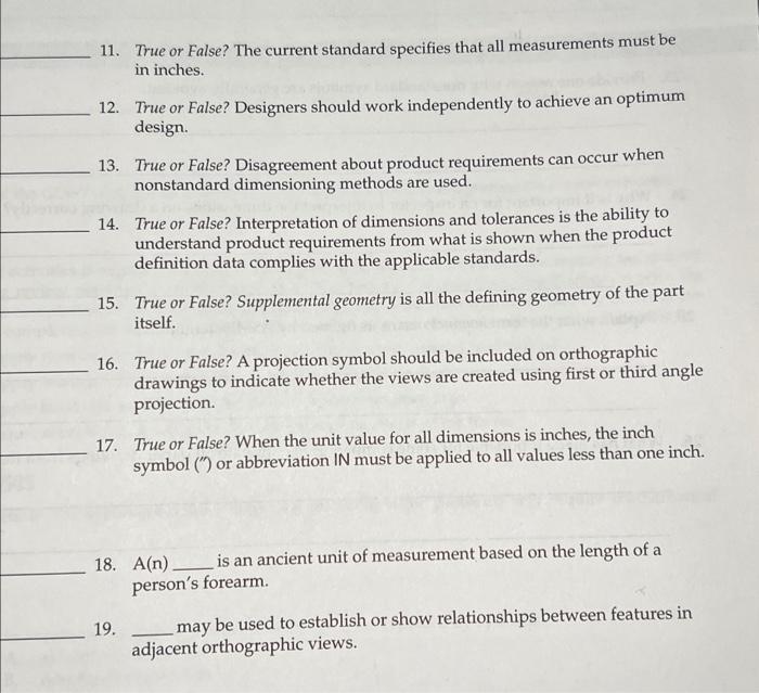 Solved 11. True or False? The current standard specifies | Chegg.com