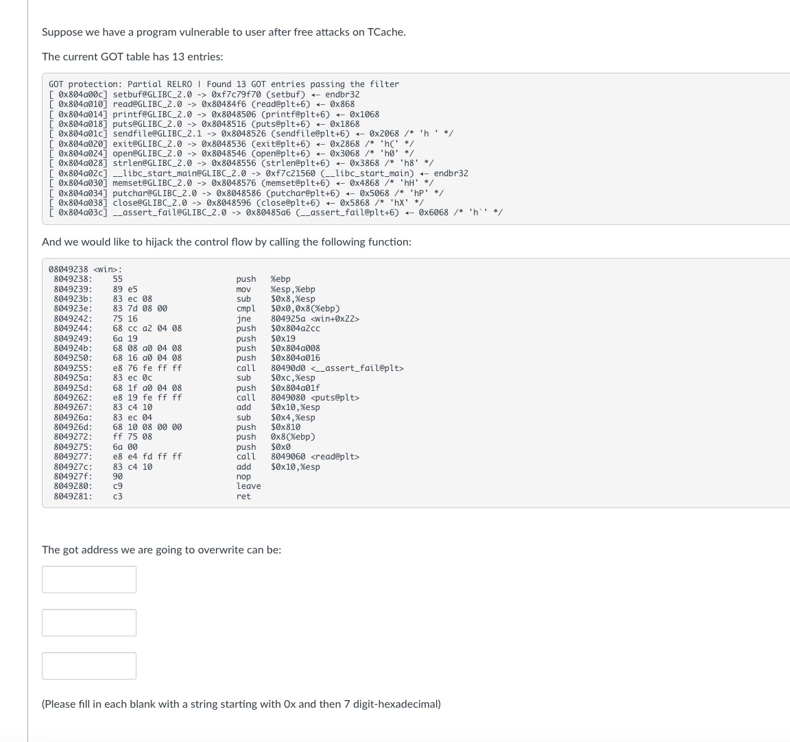 Solved Suppose we have a program vulnerable to user after | Chegg.com