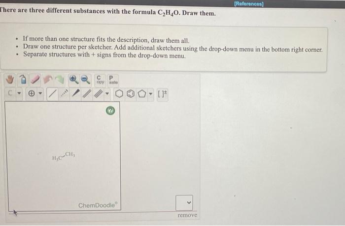 Solved (References) There are three different substances | Chegg.com